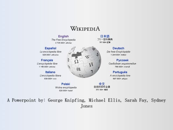 Wikipedia presentation | PPTX | Internet | Computing