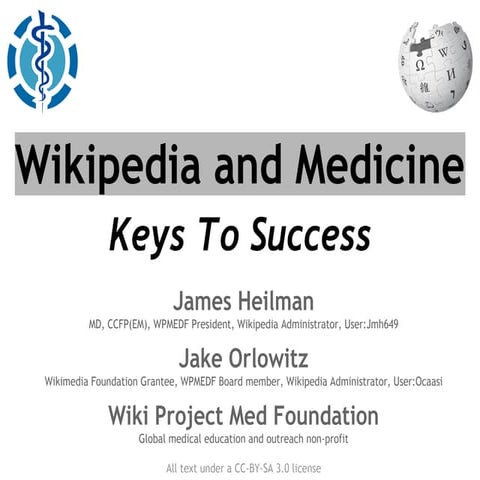 Wikipedia and Medicine: Keys to Success | PDF