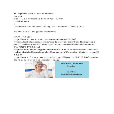 Wikipedia and other Websites do notqualify as academic resources.docx