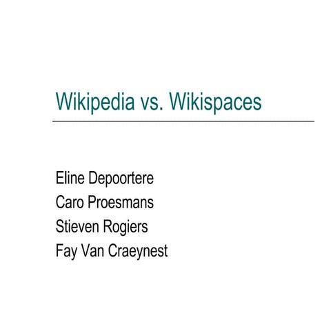 Presentatie wikipedia | PPT