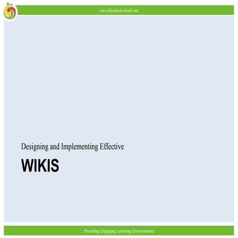 Designing and Implementing Wikis in the Blended Classroom | PPT