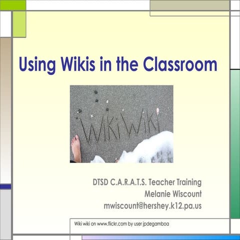 Wikis In The Classroom | PPT