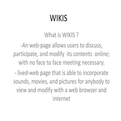 Wikis | PPT