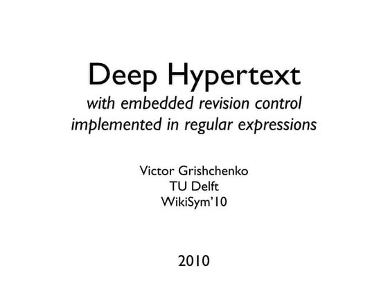 Hypertext presentation | PPT
