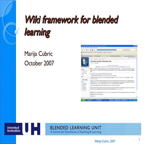 WikiSym presentation: Wiki Framework For Bl Ppt2003 V3 | PPT
