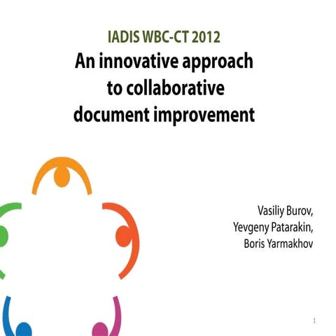 WikiVote!iadis-2012 AN INNOVATIVE APPROACH TO COLLABORATIVE DOCUMENT ...