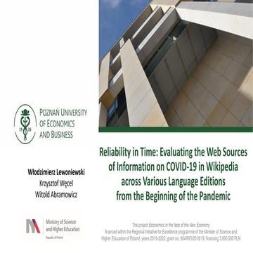 Reliability in Time: Evaluating the Web Sources of Information on COVID ...