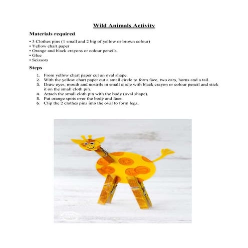 Wild animals activity | PDF