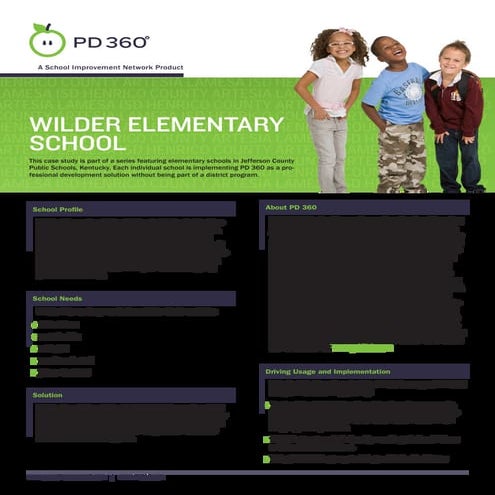 Chancey Elementary, KY - PD 360 Case Study | PDF