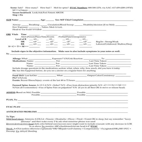 Wilderness Medicine SOAP Note | PDF