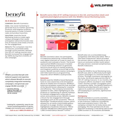 Wildfire case study benefit cosmetics | PDF