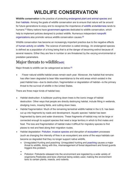 Human wildlife conflict | PPTX