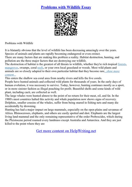 Presentation on nature and wildlife conservation | PPTX