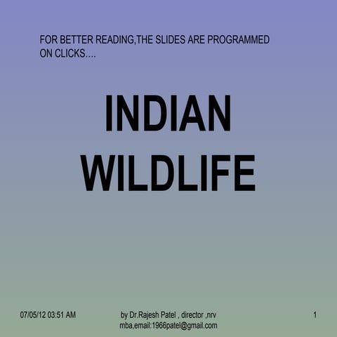 Wildlife in india_1_ | PPT