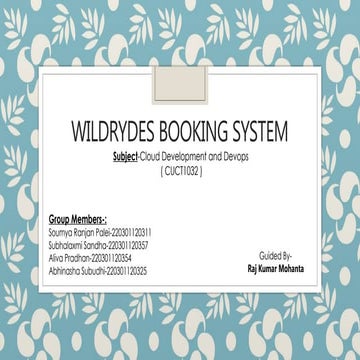 WILDRYDES Booking System (1).pjjjjjjjjjjjjj | PPTX