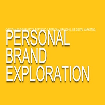 Personal Brand Exploration | PPT