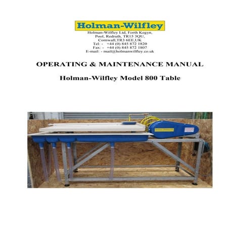 Wilfley manual | PDF