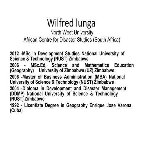 Wilfred lunga | PPT