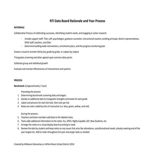 Wilkeson rti data board process | PDF