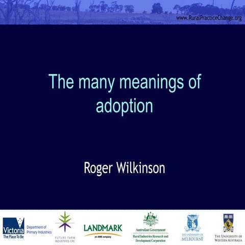 The many meanings of adoption | PPT