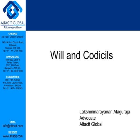 Will and codicils | PPT