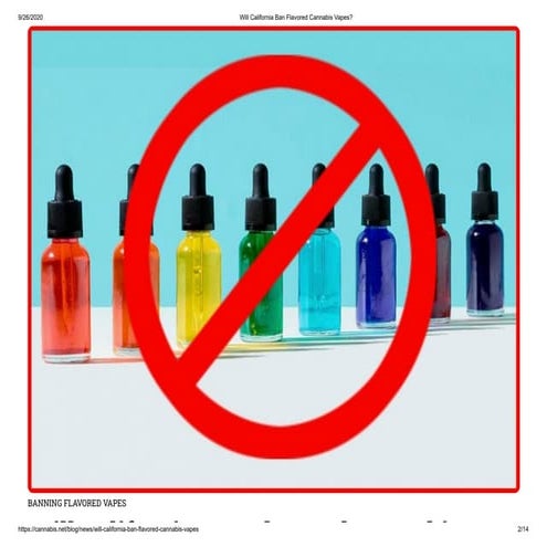 Will California Ban Flavored Vape Pens Ppt