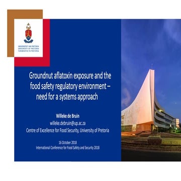 Groundnut aflatoxin exposure and the food safety policy environment ...