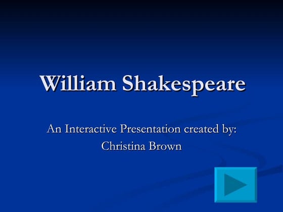 William shakespeare project english | PPTX | Books and Literature