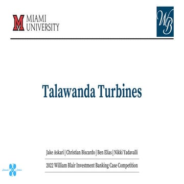 15th Annual William Blair Investment Banking Case Competition | PDF