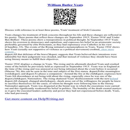 William Butler Yeats | PDF