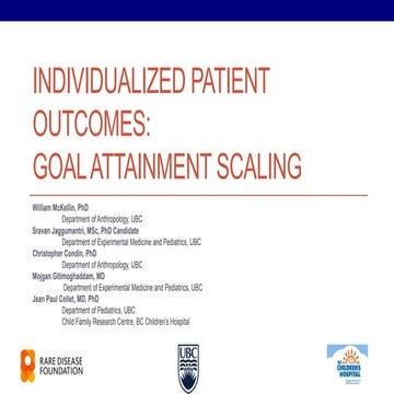Individualized Patient Individualized Patient Outcomes: Goal Attainment ...