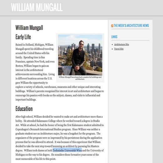 William Mungall Bio | PPT