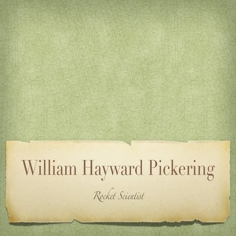 William pickering | KEY