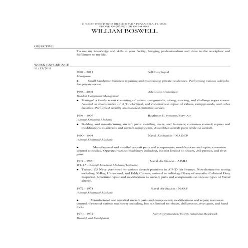 William resume 2 | RTF