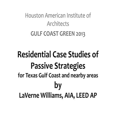 Residential Case Studies of Passive Strategies | PDF
