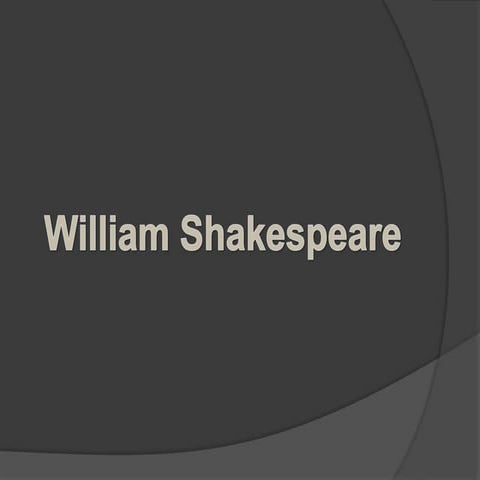 William Shakespeare powerpoint | PPT