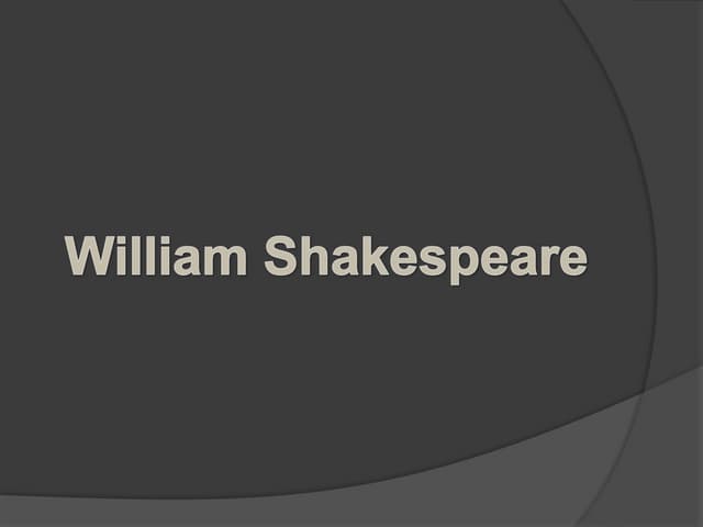 William Shakespeare powerpoint | PPT