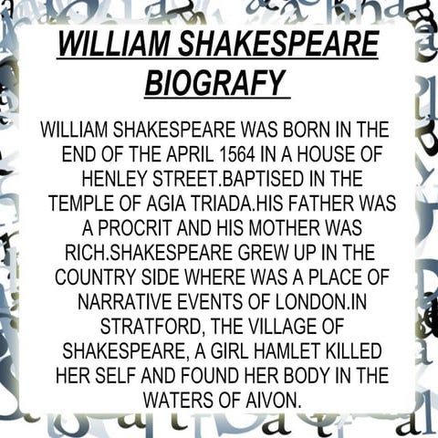 An Introduction to William Shakespeare: The Bard of Avon | PDF