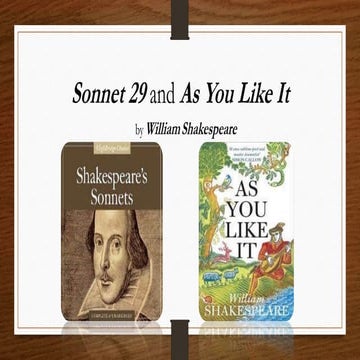 Sonnet 29 by William Shakespeare | PPTX