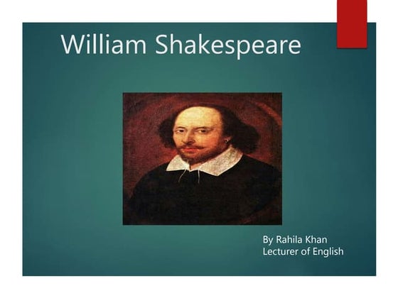 Shakespeare powerpoint presentation | PPTX | Theater | Fine Art