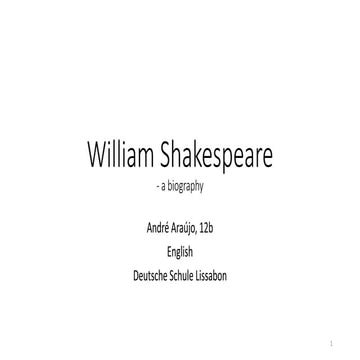 The Life of William Shakespeare | PPTX