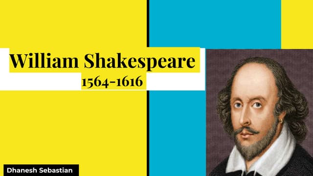 William Shakespeare’s biography | PPTX