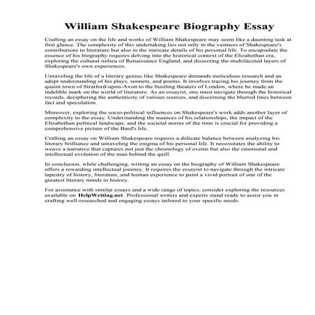 William Shakespeare Biography Essay.pdf