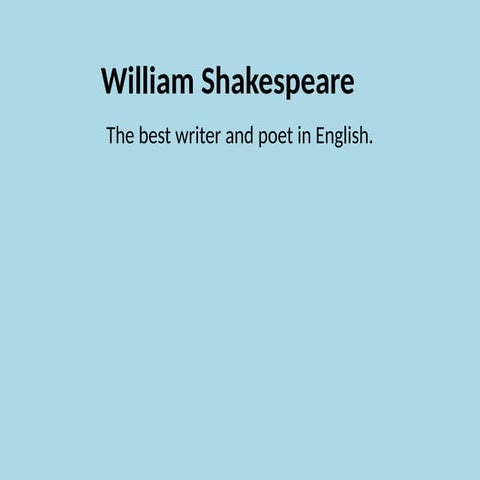 William_Shakespeare_Easy.pptxffffffffffffffffffffffff | PPT