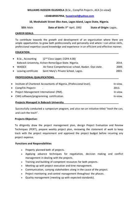 ISAAC CV | DOCX | Business Administration | Business