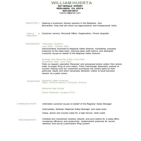 Williams resume4 | DOCX | Business | Business and Finance