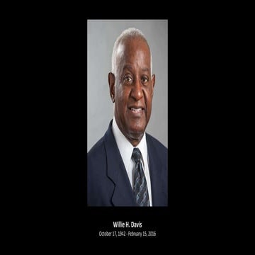 Memories of Willie H. Davis | PPTX