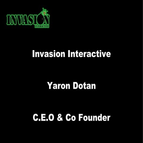 Willing suspenssion of disbelief - Yaron Dotan on Rising Eagle | PPT