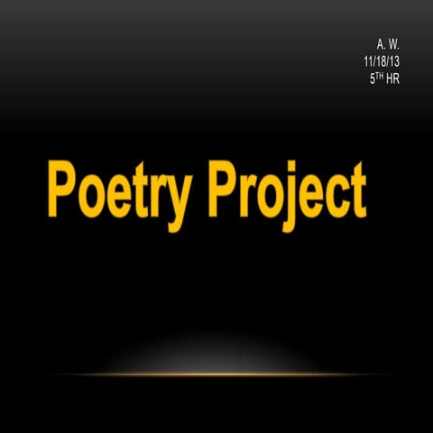 Poetry Project | PPTX