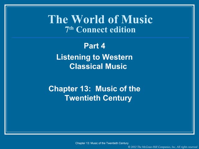 Twentieth Century Music | PPT